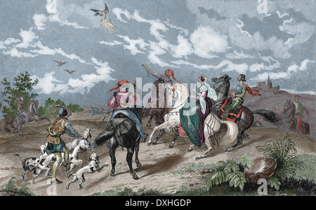 Daily life in French history: the aristocracy playing a game of Comet ...