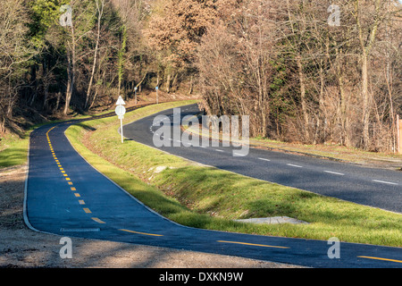 Bike path from the main road Stock Photo - Alamy