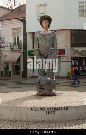 Statue of Dom Sebastiao, Old Town, Lagos, Algarve, Portugal Stock Photo ...