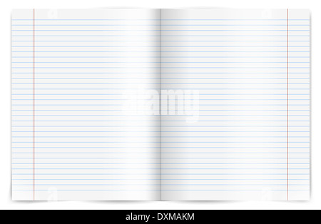 a blank school exercise notebook book jotter cartoon ink pen Icon ...