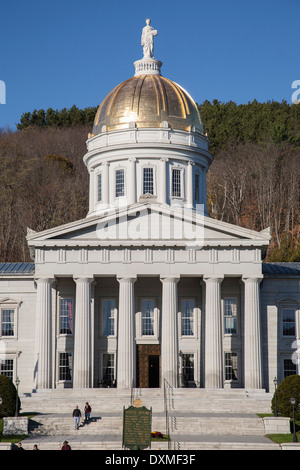 State Capitol building of Vermont, with golden dome Stock Photo - Alamy