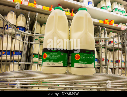Milk in Asda supermarket. UK Stock Photo - Alamy