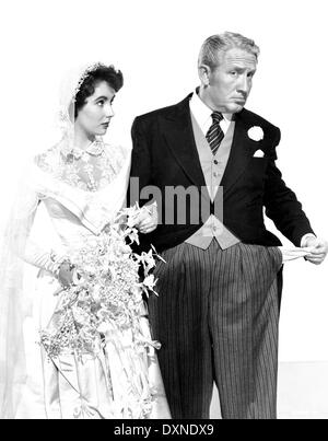 FATHER OF THE BRIDE, Spencer Tracy, Elizabeth Taylor, 1950 Stock Photo ...
