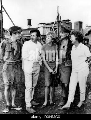 KING RAT, director Bryan Forbes making his own 16mm film of the filming ...