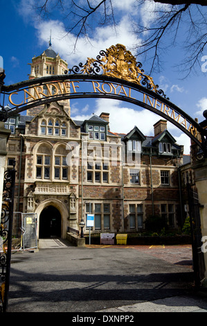 Cardiff Royal Infirmary and Wrought Iron Gates, Cardiff, Wales Stock ...