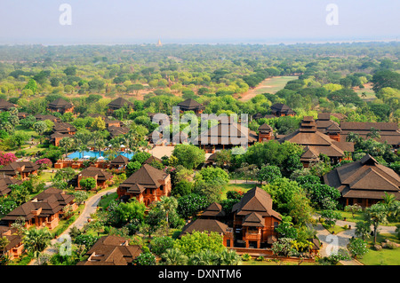 Aureum Palace Resort seen from the Bagan Viewing Tower, Bagan, Myanmar ...