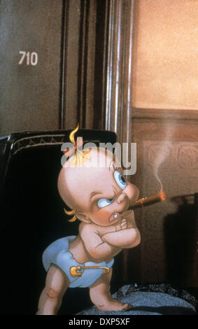 WHO FRAMED ROGER RABBIT, l-r: Baby Herman, Roger Rabbit in prop poster ...