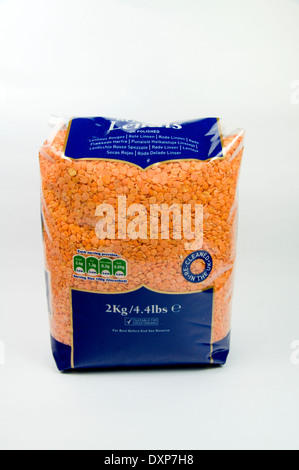 Packet of lentils Stock Photo - Alamy
