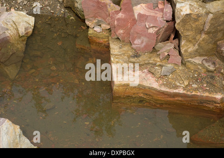 Quarry for pipestone (reddish rock), used to make Native American pipes ...