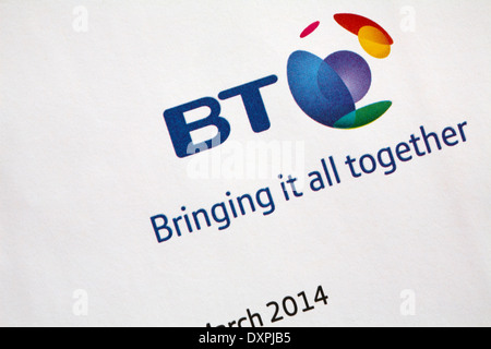 BT logo on letterhead Stock Photo - Alamy