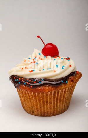 Chocolate ganache cupcake Stock Photo - Alamy