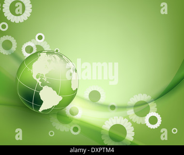 floral environmental frame with globe Stock Photo - Alamy