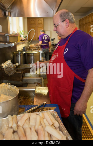 Friday Evening Fish Fry During Lent at Catholic Church Stock Photo ...