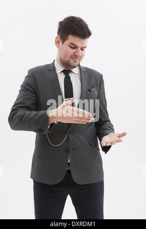 Hands like a tablet. Gestures and gesticulations Stock Photo - Alamy