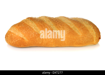 Crusty white bloomer isolated on white background Stock Photo - Alamy