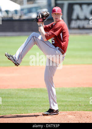 March 30, 2014 - Orlando, FL, U.S: Starting Temple pitcher Ryan Kuehn ...