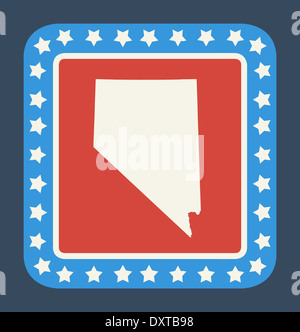 Nevada, state of United States of America. Elevation map colored in ...
