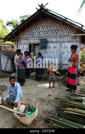 A woman of the Tripura tribe in the Bandarban region of Bangladesh ...
