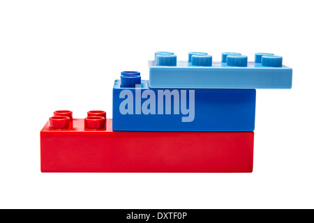 colorful building block isolated on white Stock Photo - Alamy