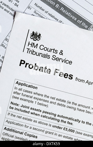 HM Courts & Tribunals Service leaflet PA2 'How to obtain probate' Stock ...