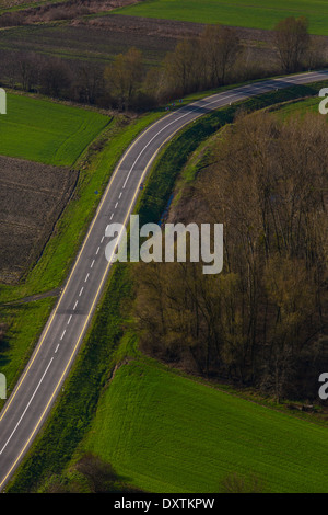 Aerial View, field landscape, Baranja, Croatia Stock Photo - Alamy