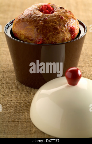 Pink praline brioche Stock Photo - Alamy