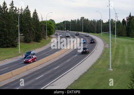 Traffic on Capilano Freeway; Edmonton, Alberta, Canada Stock Photo - Alamy