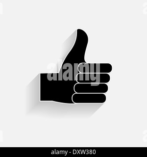 Hand signal on white. vector illustration. EPS 10 Stock Photo - Alamy