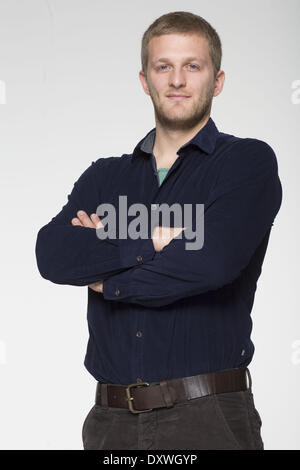 Bo Hansen promoting German ARD TV telenovela 'Rote Rosen' at Briese ...