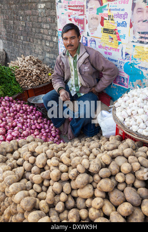 Vendor Selling Potatoes At Market Stock Photo - Alamy