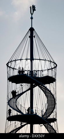 Killesberg Tower, visitors, Killesbergpark, Stuttgart, Baden ...