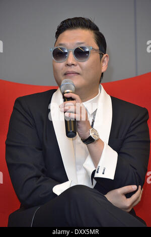 Gangnam singer PSY aka Park Jae-sang attends a Press conference at the ...