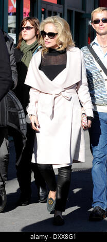 Sharon Stone on the set of 'Fading Gigolo' in Manhattan Featuring ...