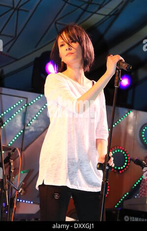 Taipei. 30th Mar, 2014. Singer Faith Yang performs at ROCKBANDOH in ...