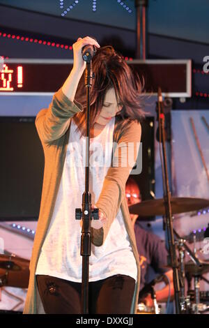 Taipei. 30th Mar, 2014. Singer Faith Yang performs at ROCKBANDOH in ...