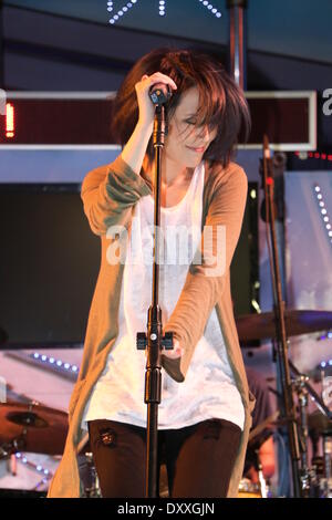 Taipei. 30th Mar, 2014. Singer Faith Yang performs at ROCKBANDOH in ...