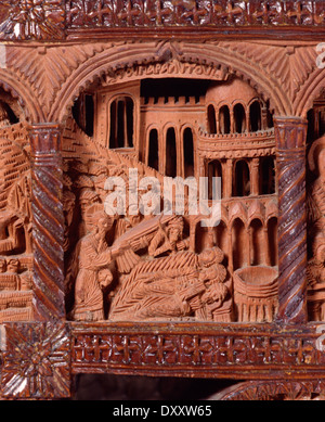 Rafail's Cross, detail of a wooden cross whittled down by a monk named ...