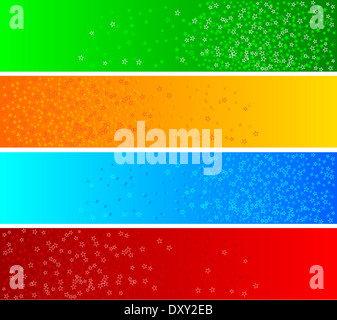 Collection of four bright banners. Vector illustration Stock Photo - Alamy