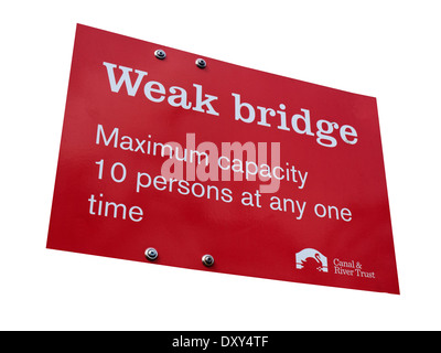 Weak bridge sign in Cheshire UK Stock Photo - Alamy