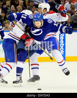 Tampa, Florida, USA. 1st April, 2014. Tampa Bay Lightning center Tyler ...