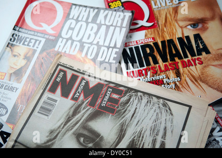 Copy of the NME from 16th April 1994 announcing the death of the ...