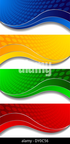 Collection of four bright banners. Vector illustration Stock Photo - Alamy