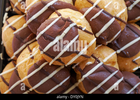 Marks & Spencer profiterole stack dessert isolated on white background ...