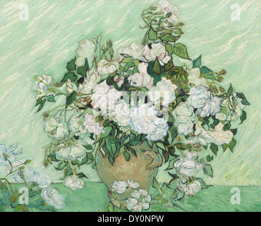 White Roses - Painting By Vincent Van Gogh Stock Photo - Alamy