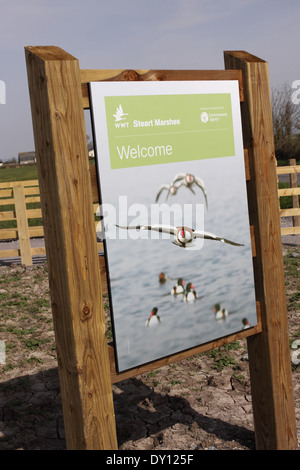 Steart Marshes entrance new nature reserve developed by the Wildfowl ...