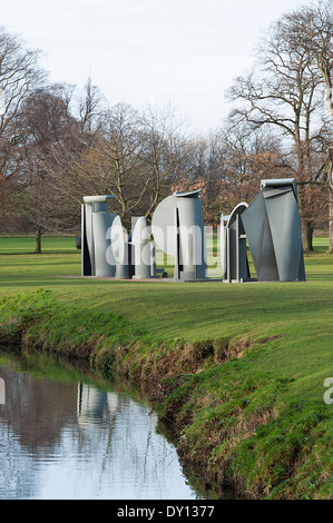 'Promenade' by the sculptor Anthony Caro at Yorkshire Sculpture Park ...