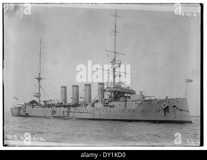 The image shows the British armored cruiser HMS Terrible, a Powerful ...