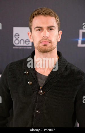 Actor Theo James poses for photographers upon arrival at a central ...