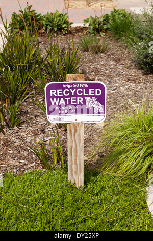 Reclaimed water sign Stock Photo - Alamy