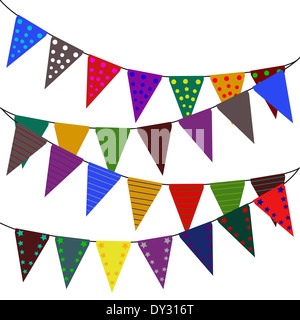 Multi Colored Triangular Flags . Vector Stock Photo - Alamy